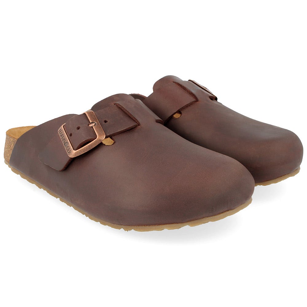 Women's Haflinger Porto Leather Buckle Clog | Schuler Shoes