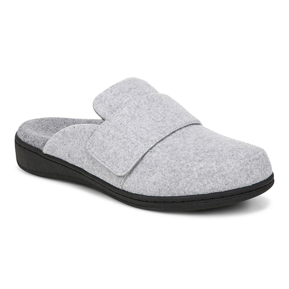 Vionic Gemma II Mule Slippers Women s Light Grey Flannel 7 M